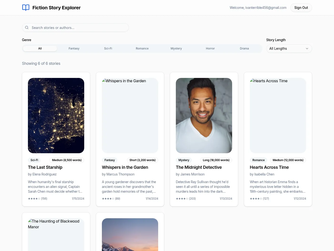 Fiction Story Explorer