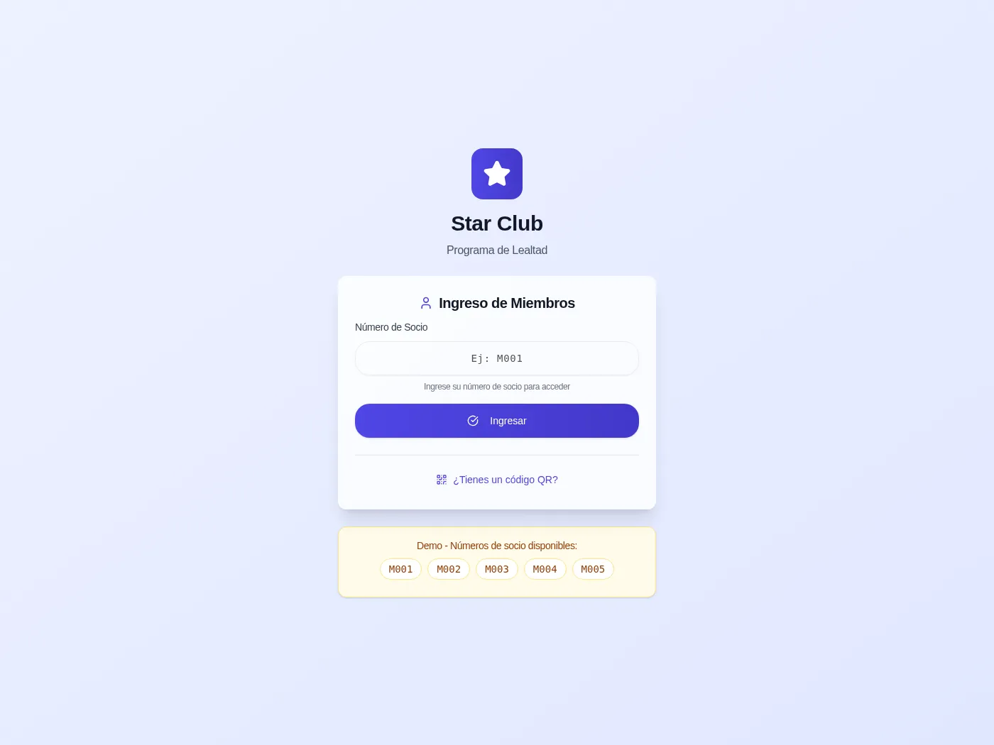 Plataforma de Fidelización Interactiva: Star Club