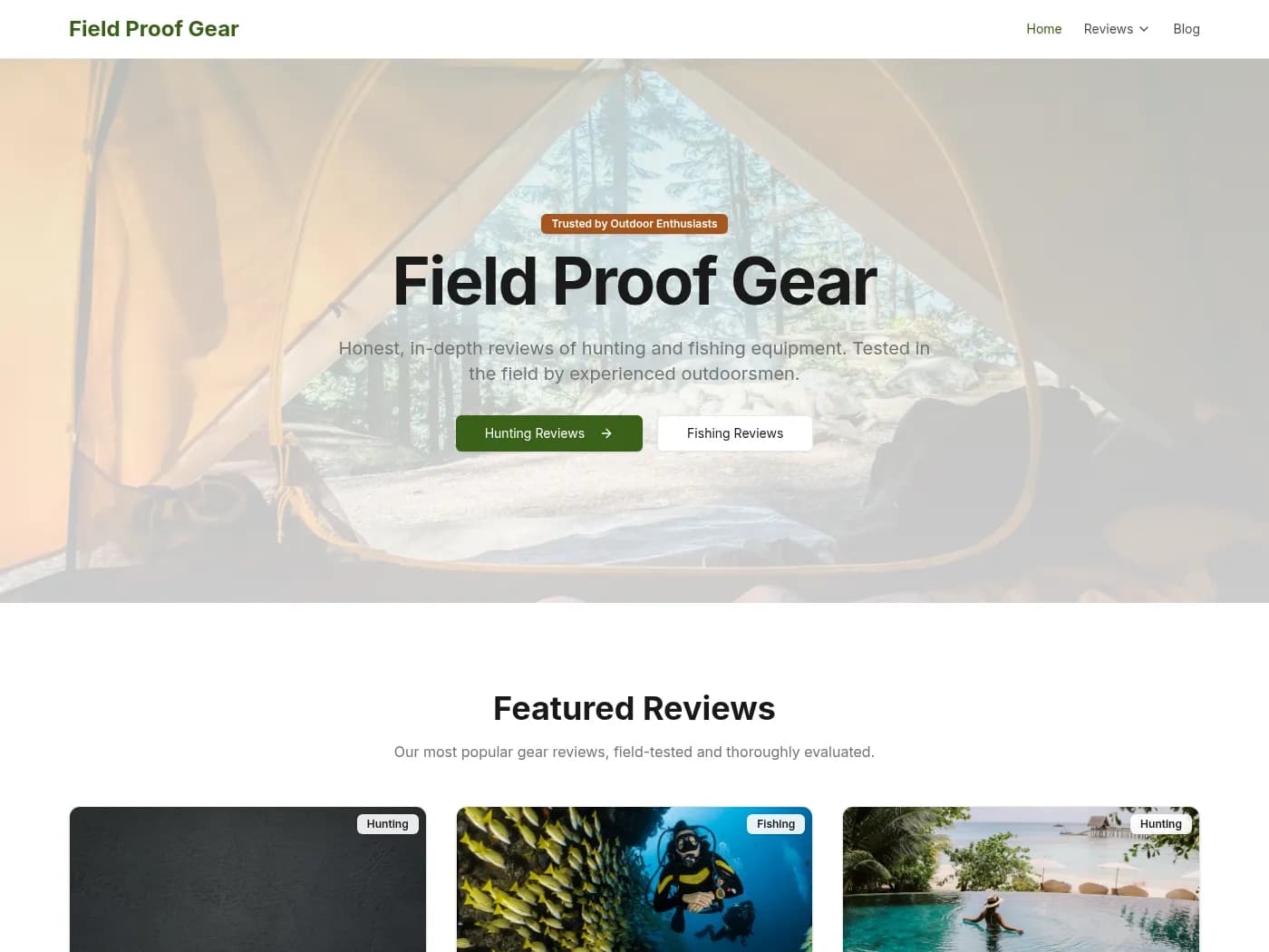 Field Proof Gear: Hunting & Fishing Reviews and Blog