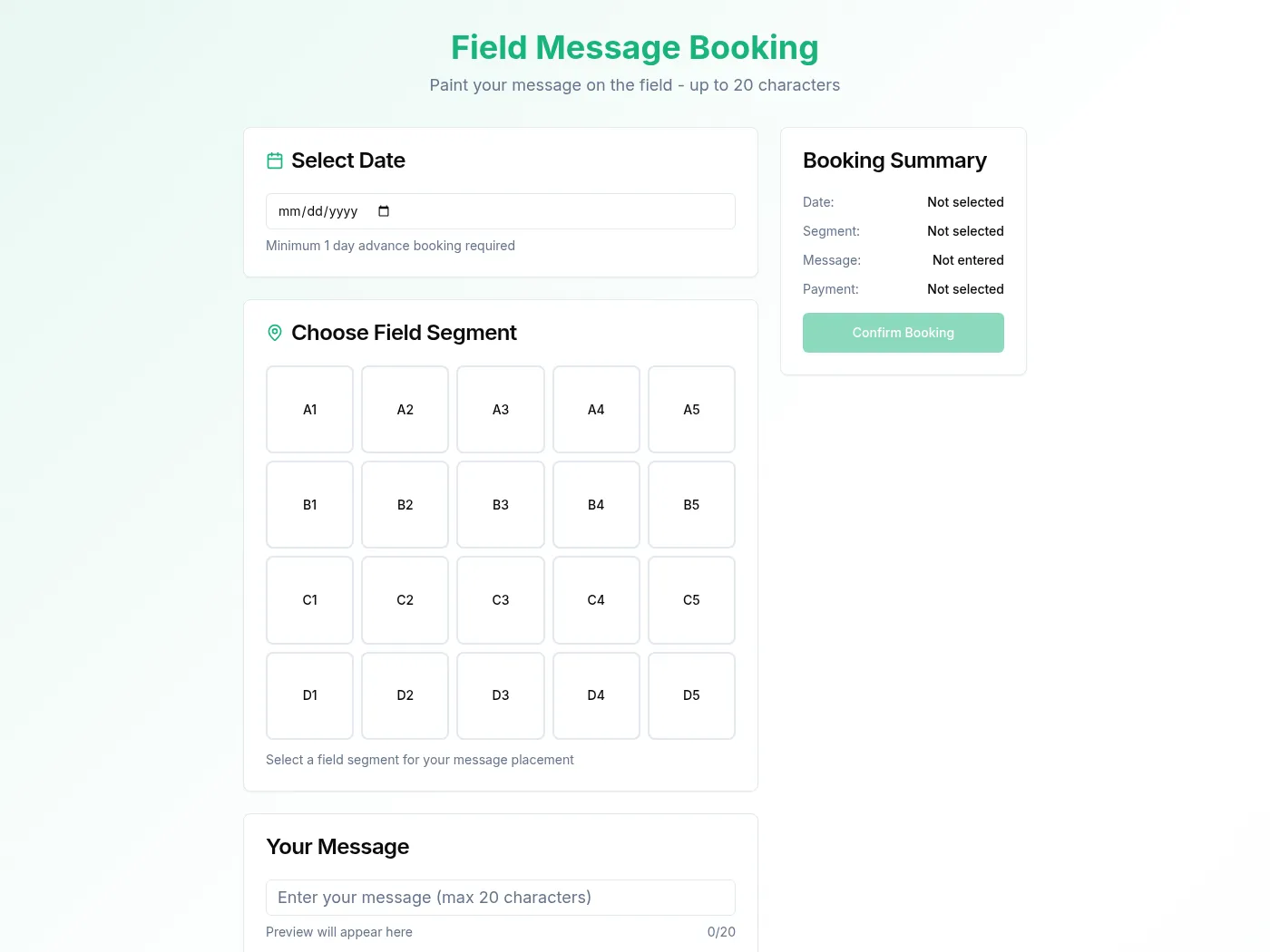 Field Text Scheduling & Payment App
