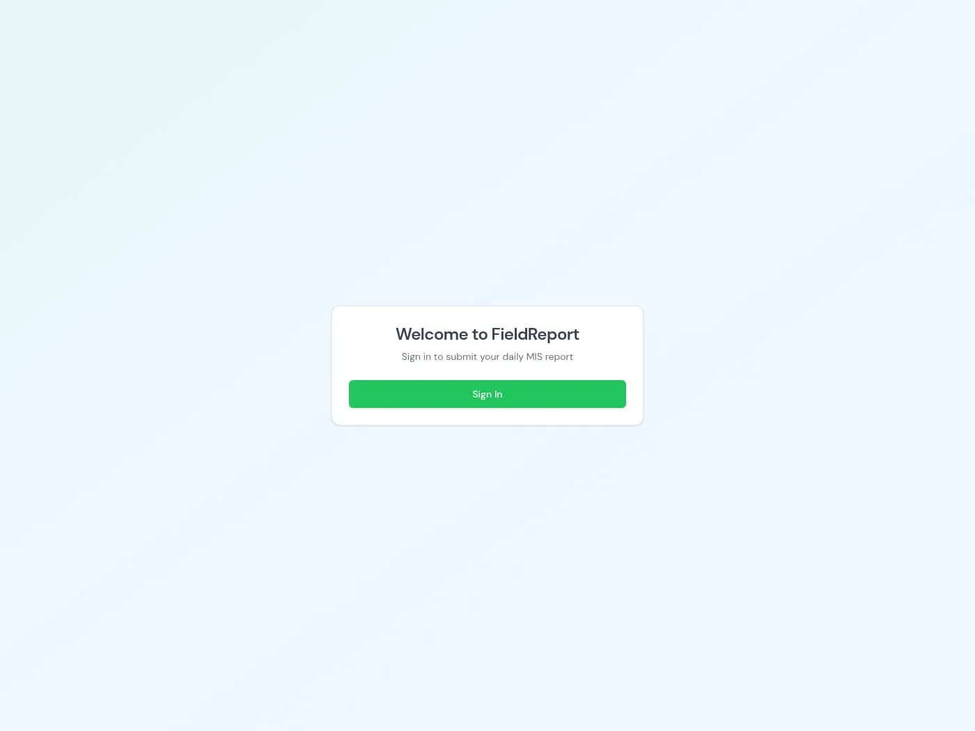 FieldReport - Quick Sales MIS Reporting Web App for On-Field Teams