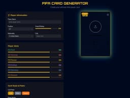 FIFA Player Card Generator Web App