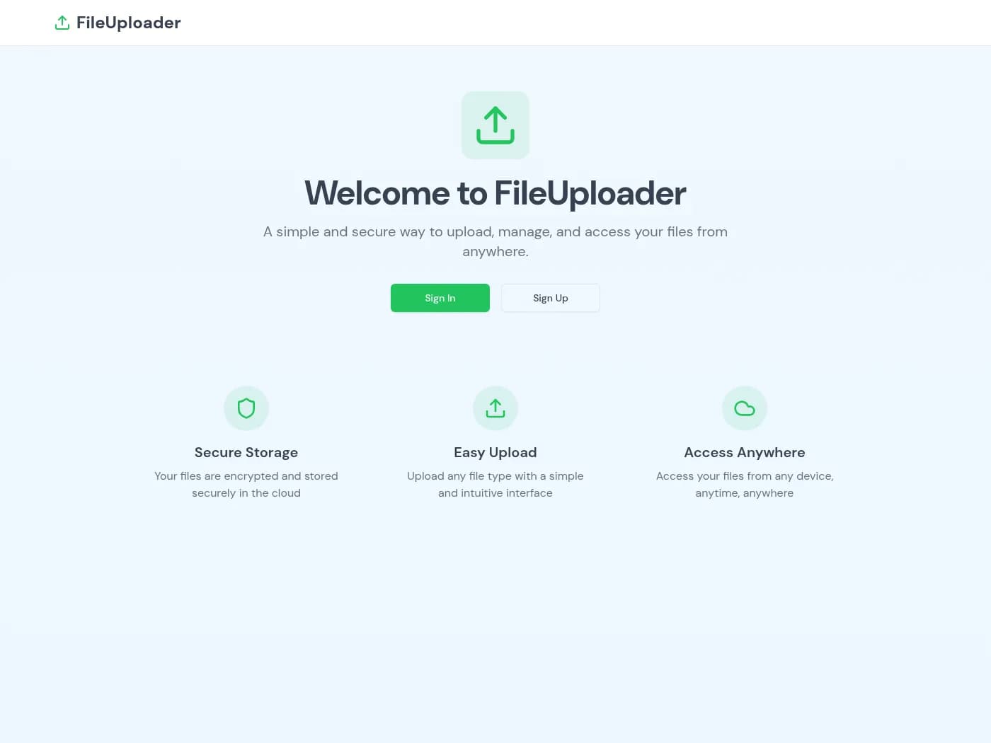 FileUploader: Minimal Web App with Supabase Storage & Auth