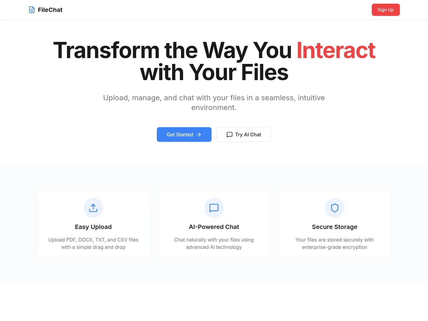 FileChat: AI File Interaction Platform