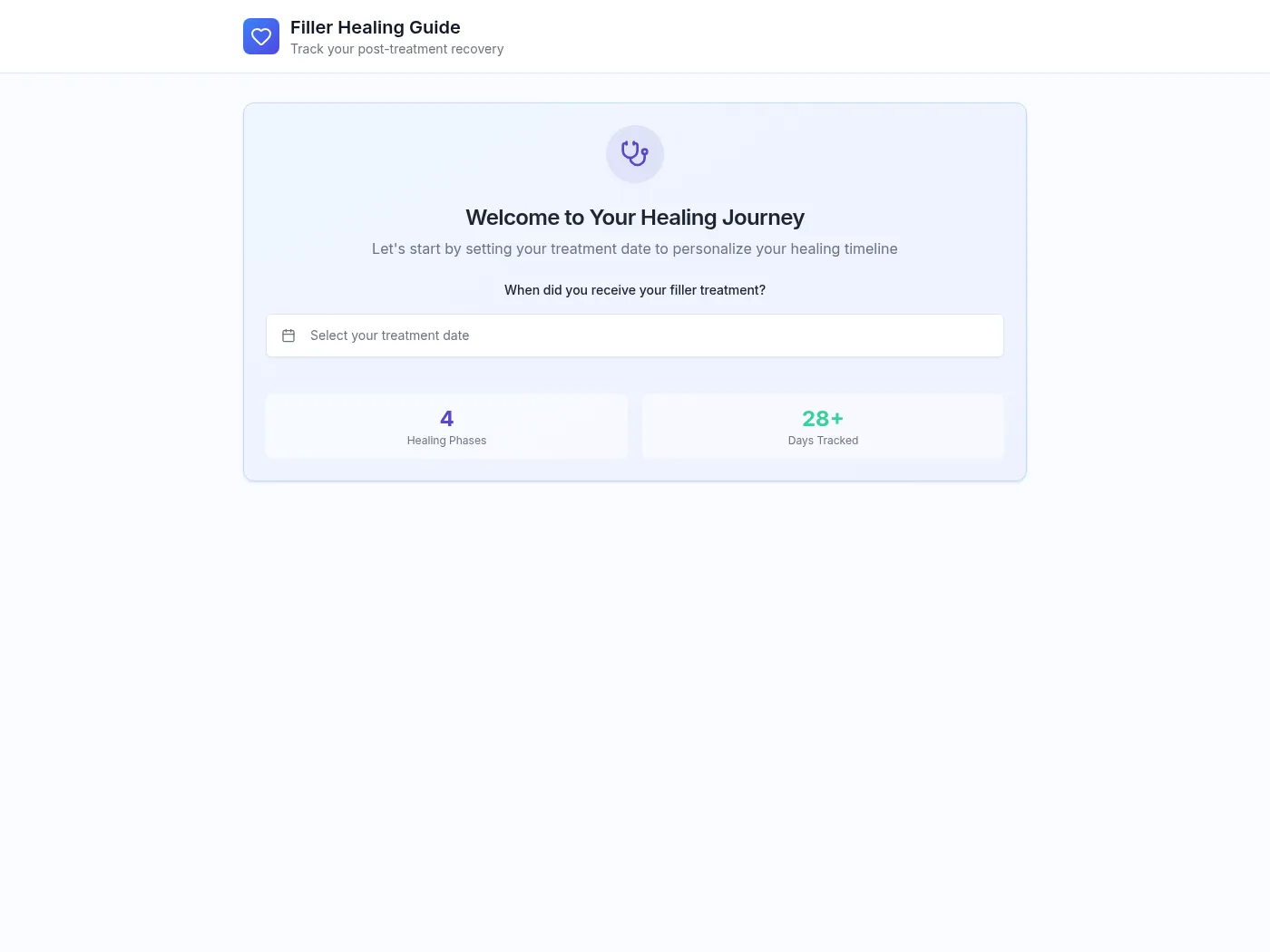 Filler Treatment Healing Tracker and Guide