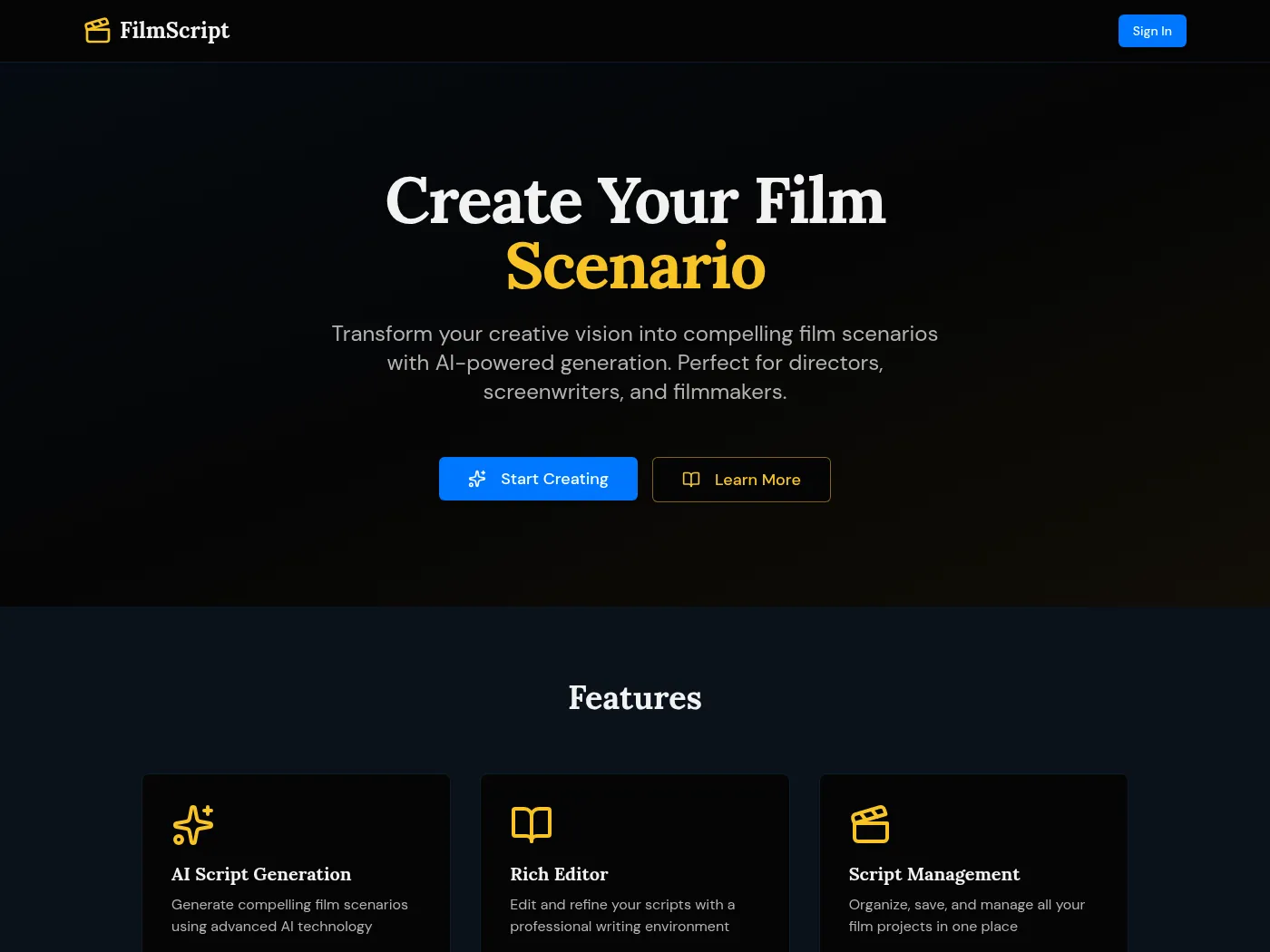 Film Script Creator
