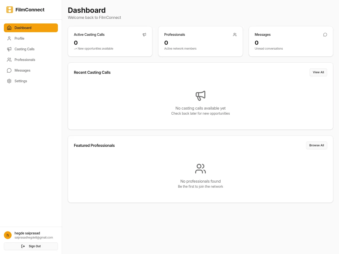 FilmConnect: Professional Networking Platform for the Film Industry