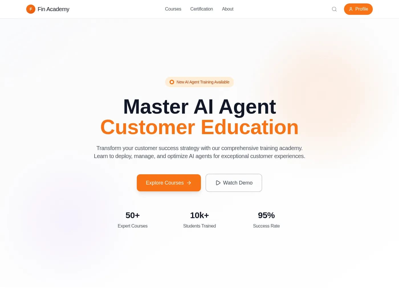 Fin Academy: A High-End B2B Customer Education Platform