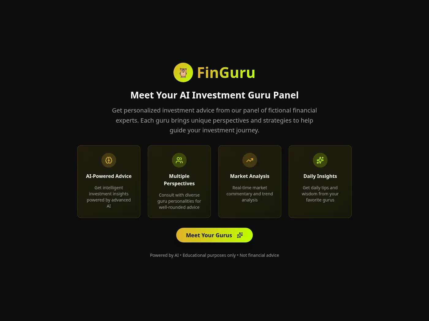 FinGuru: AI-Powered Investment Guru Panel App