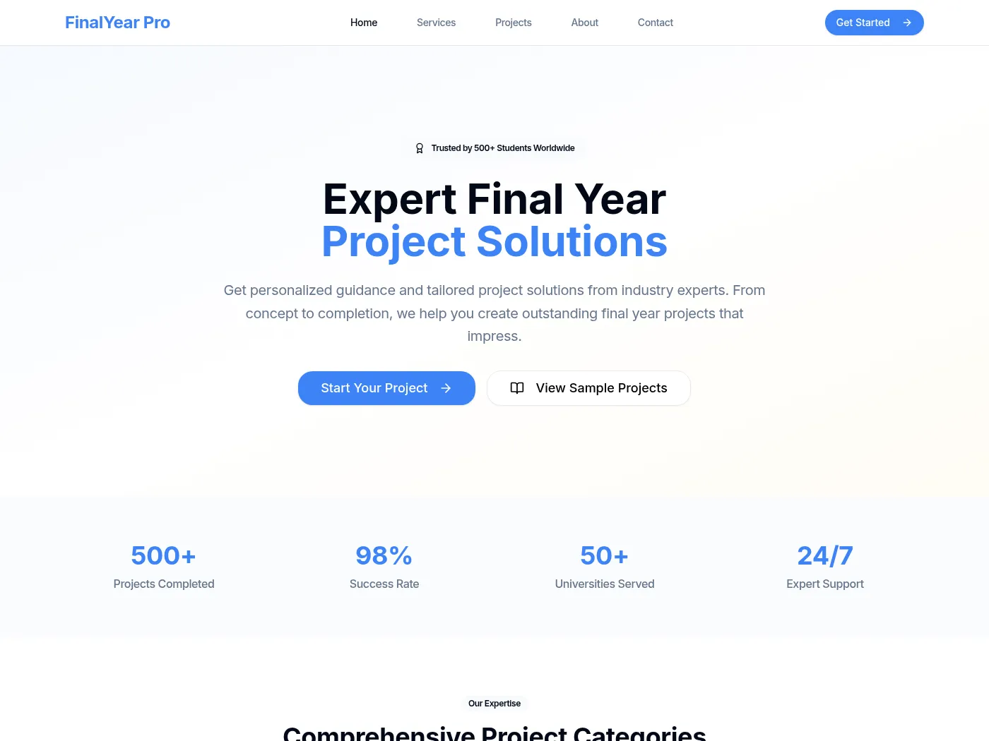 Final Year Project Consultancy Website