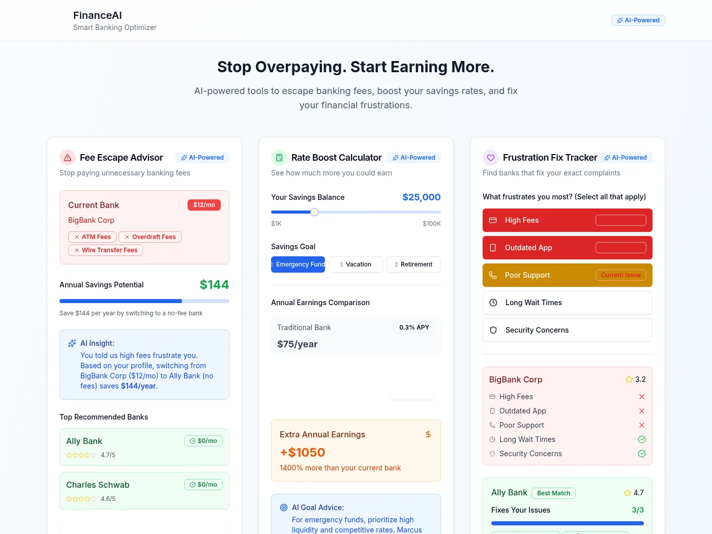 Finance UI Kit with AI-Driven Comparison & Insights