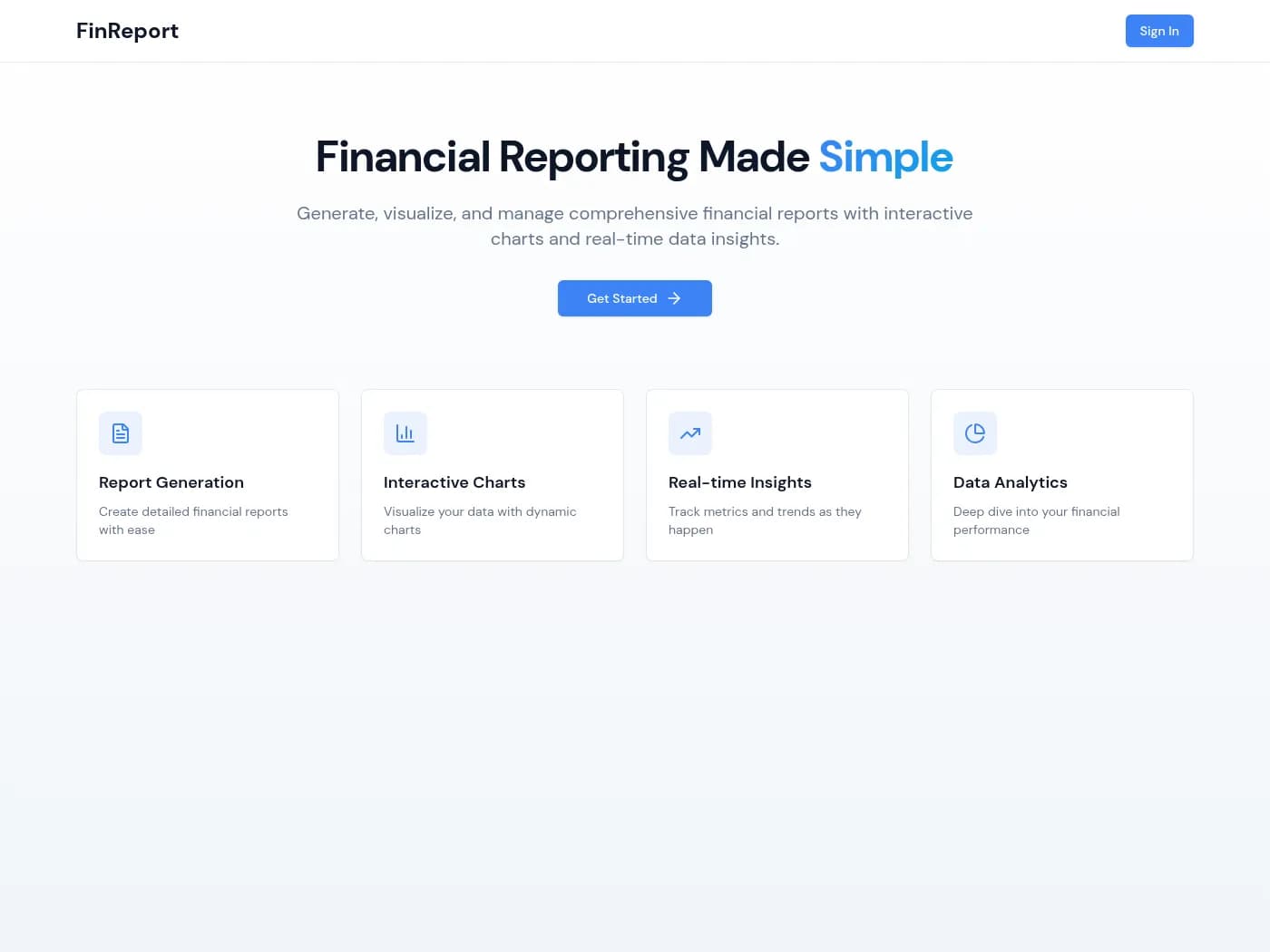 Financial Reporting Dashboard