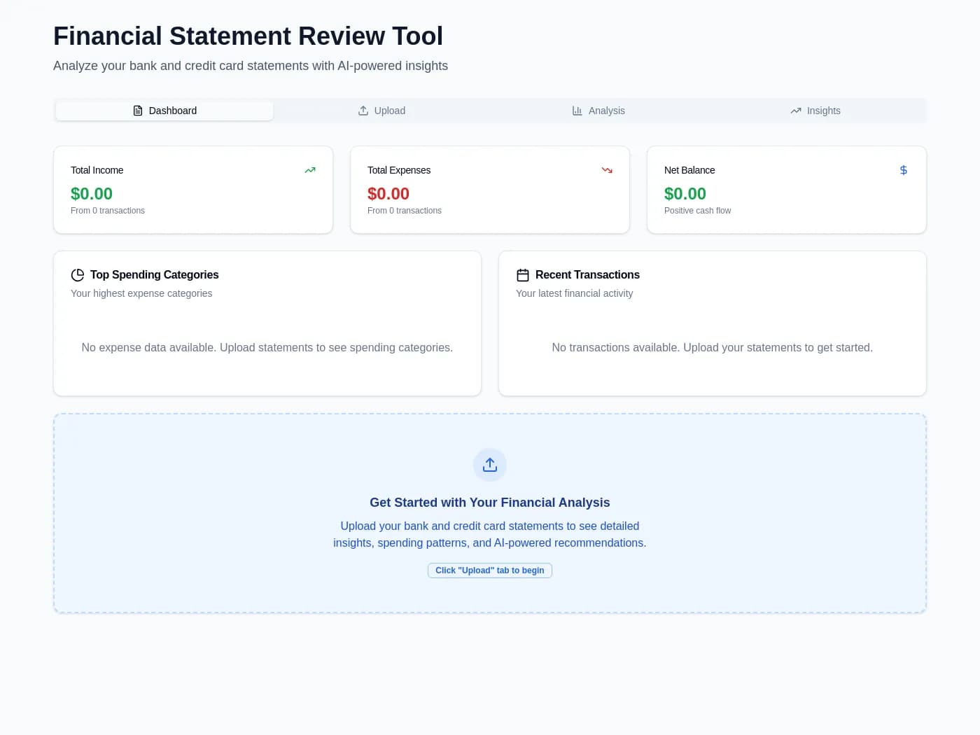 Financial Statement Review Tool