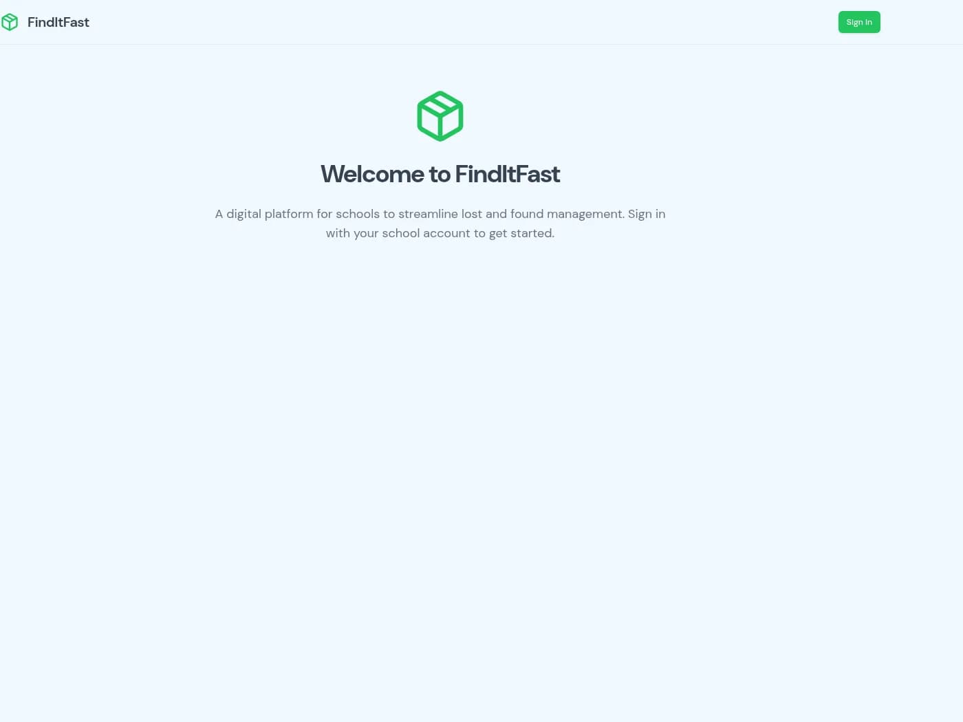 FindItFast: The Smart Lost & Found Platform for Schools