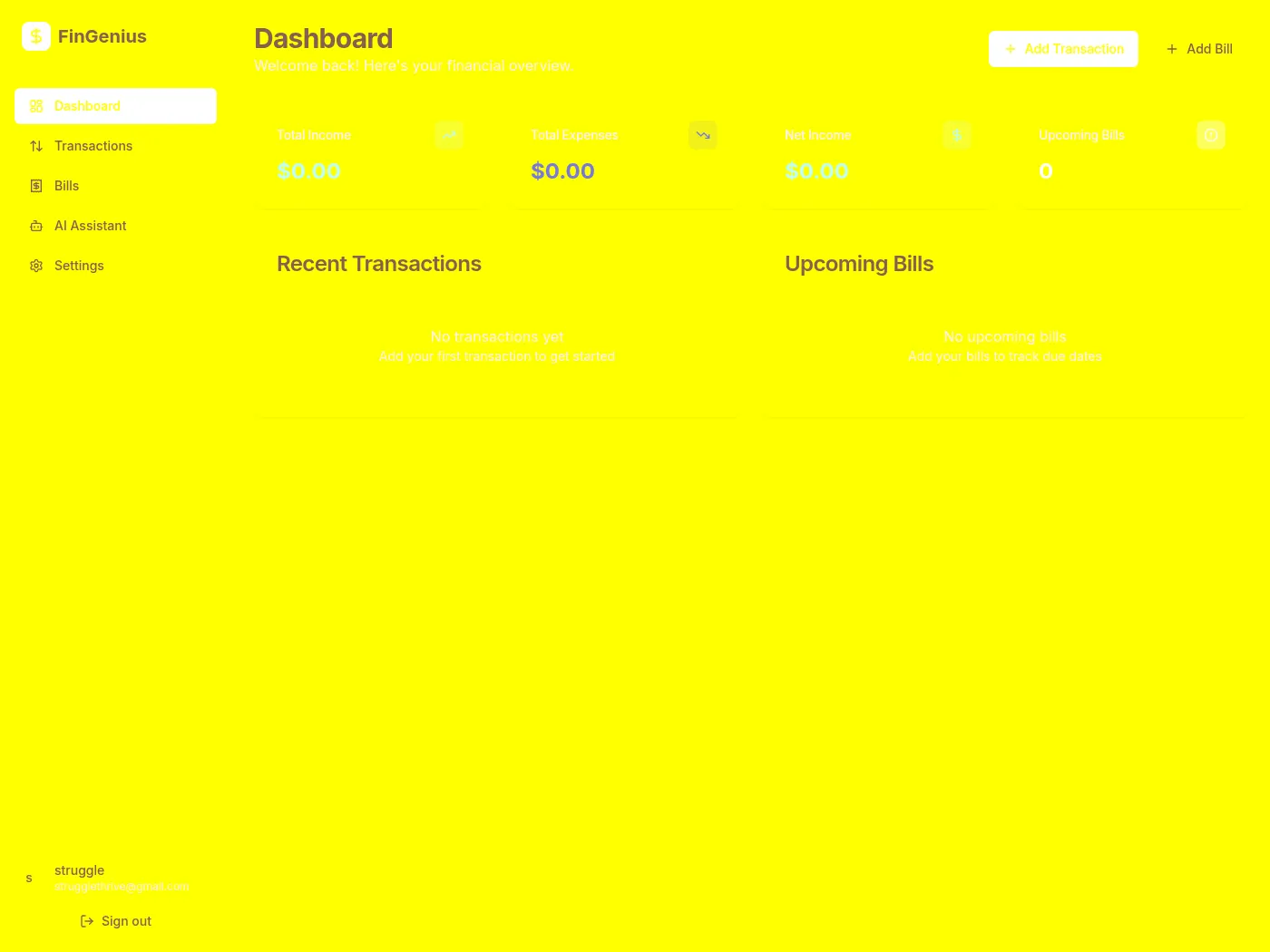 FinGenius: Smart Personal Finance Management Web App
