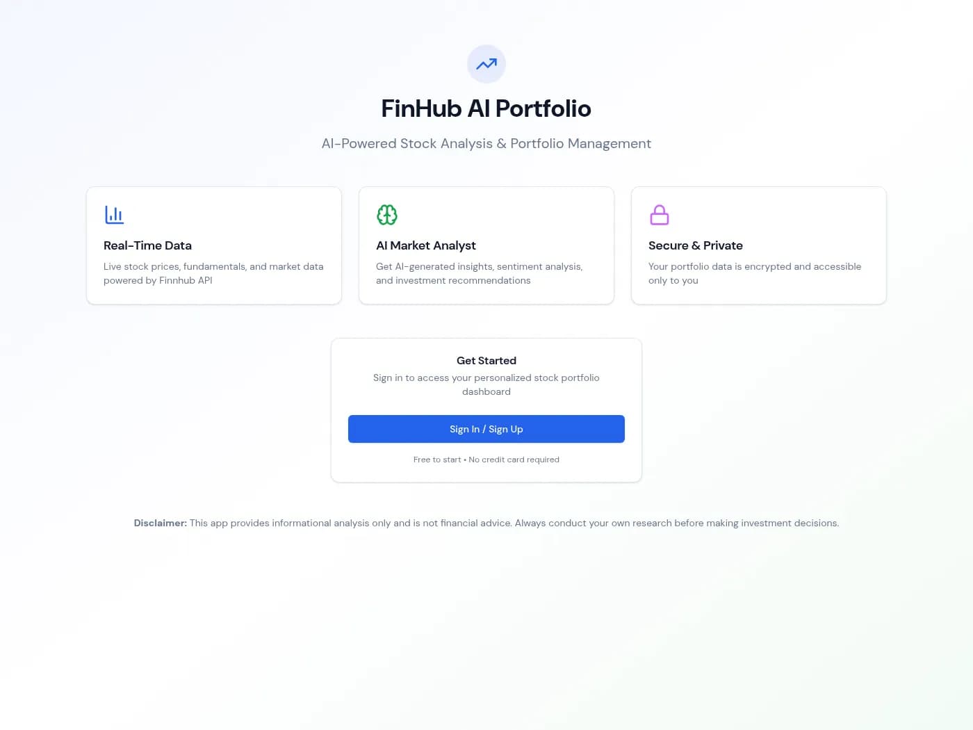 Finnhub-Powered AI Stock Portfolio SaaS