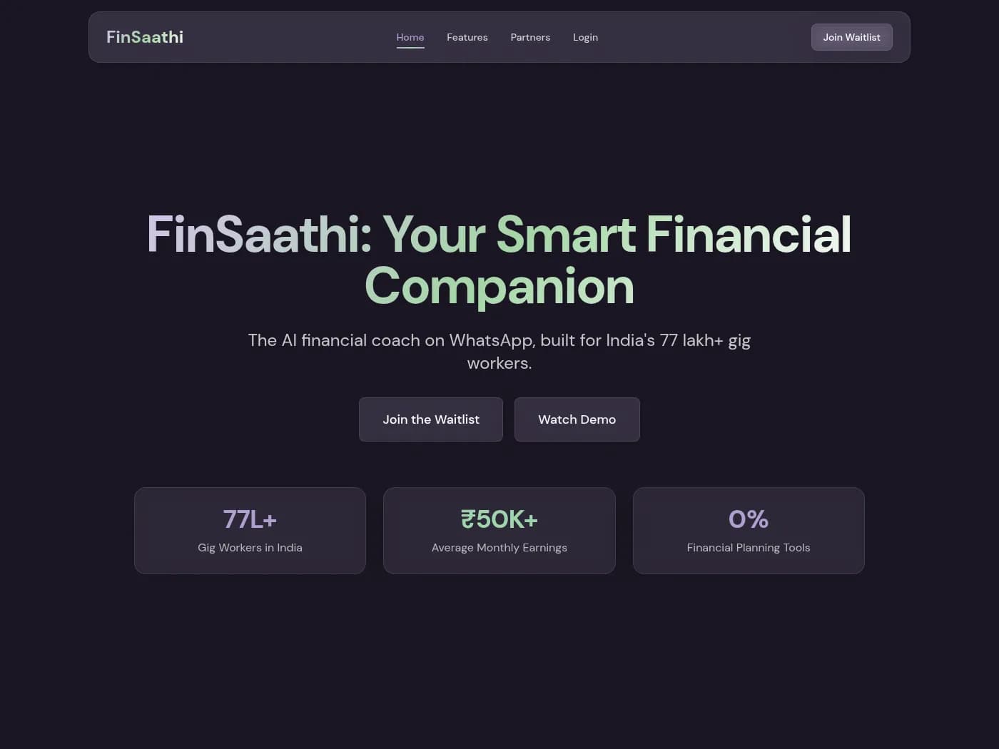 FinSaathi: A Futuristic 3D-First AI Finance Companion Platform
