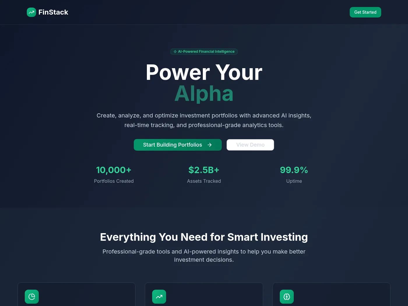 FinStack: Full-Stack Financial Intelligence Platform