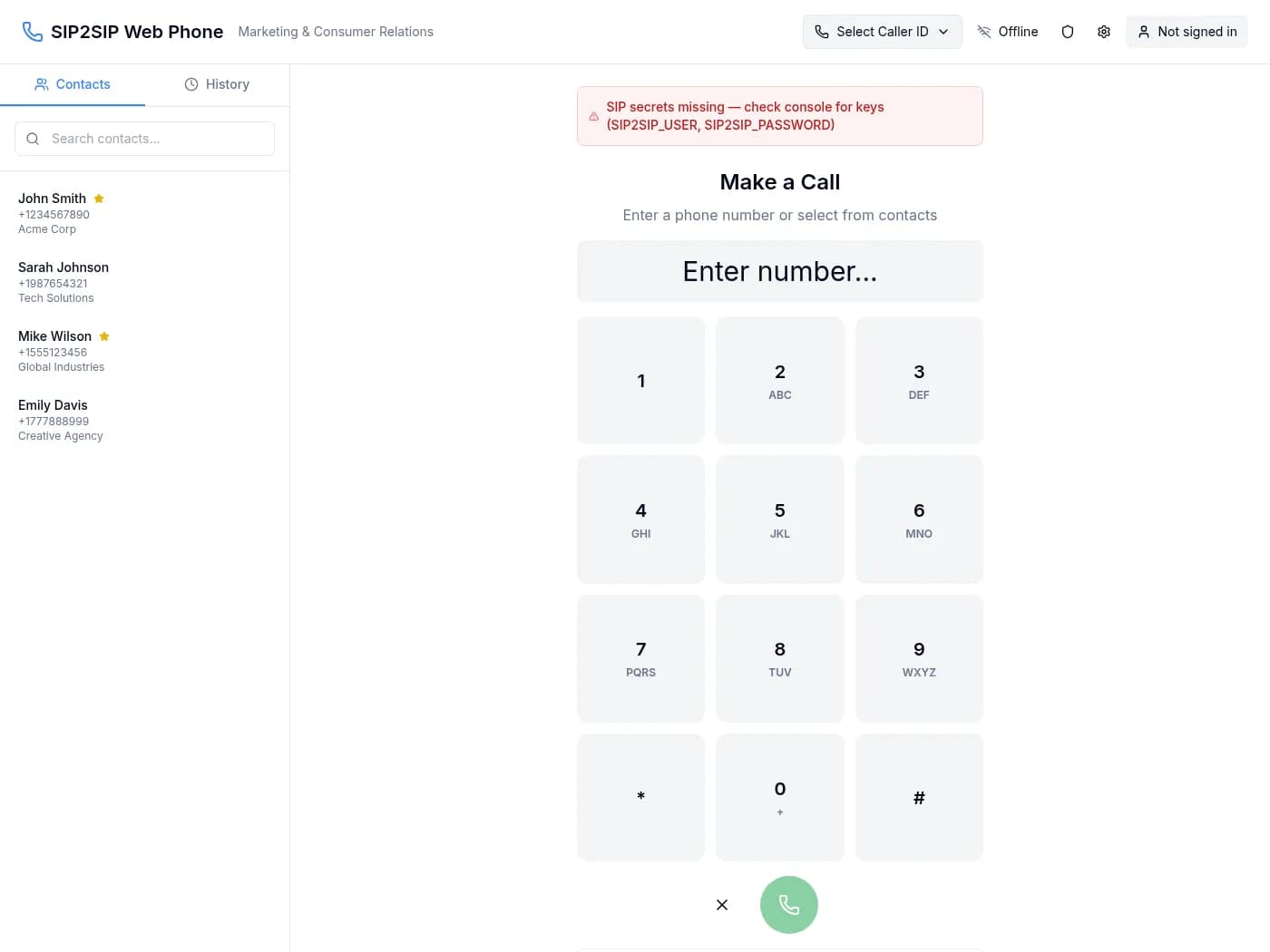 FireRTC Web Phone for Marketing & Consumer Relations Teams