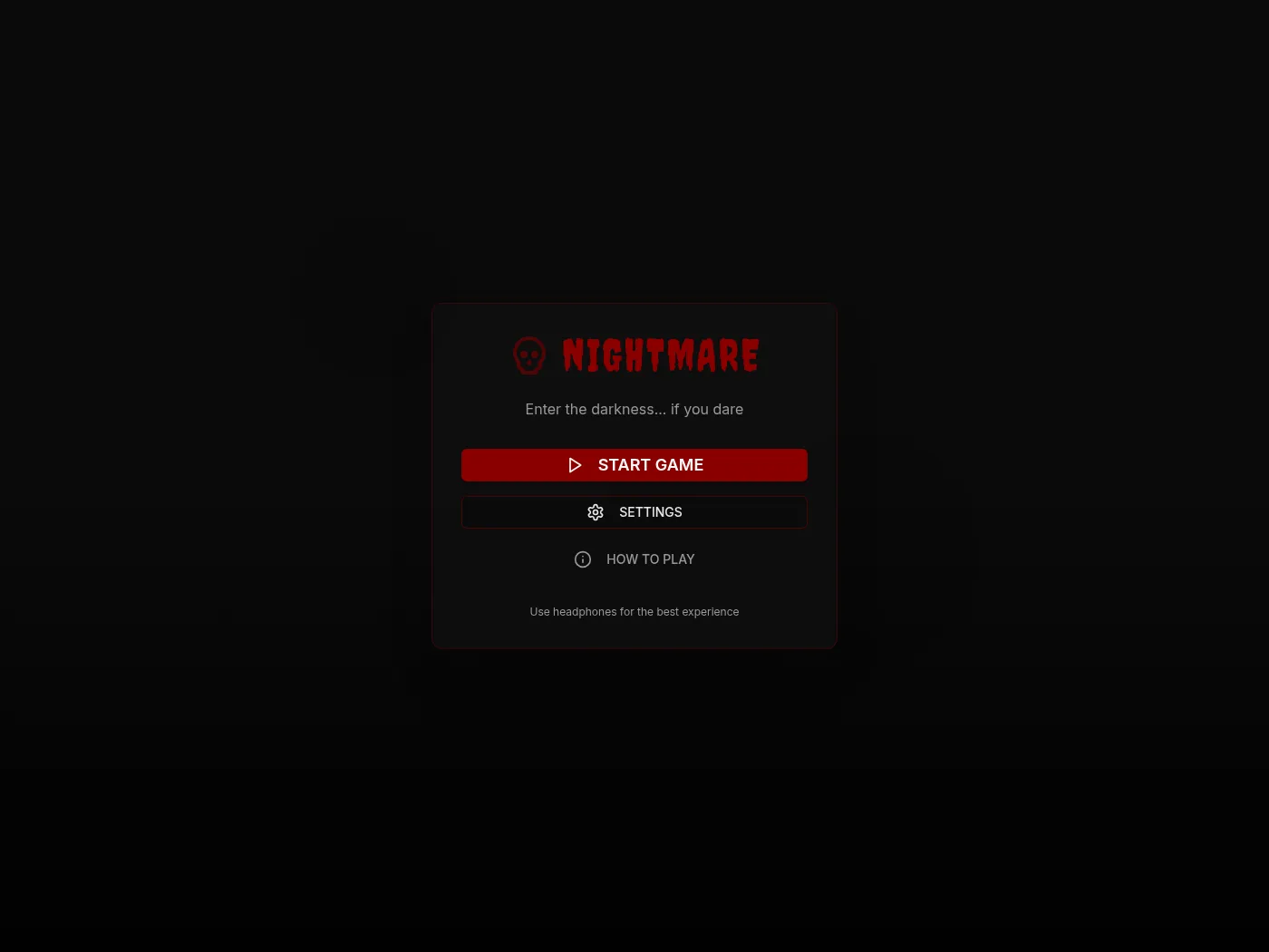 First Person Horror Game