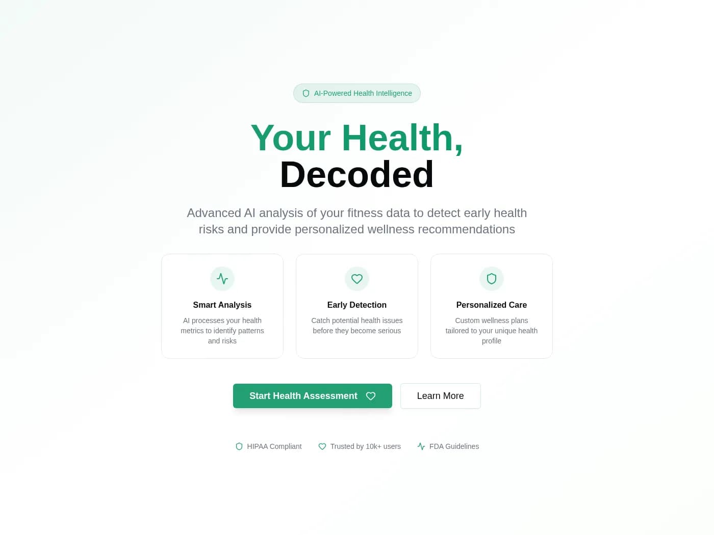 FitHealth Disease Detector Website