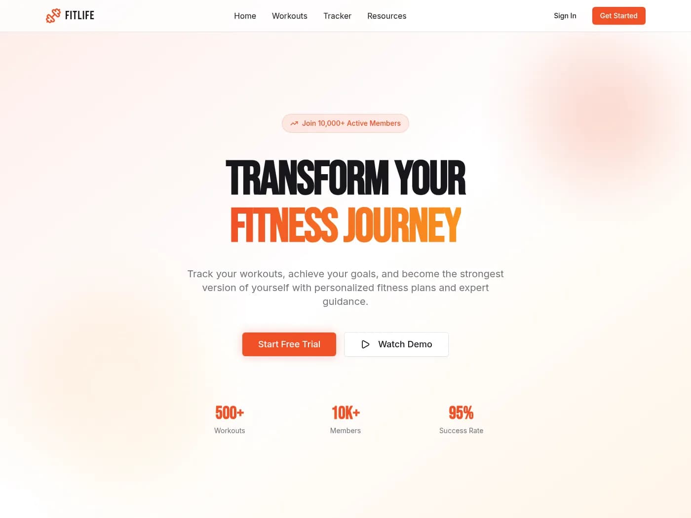 FitLife Web Portal