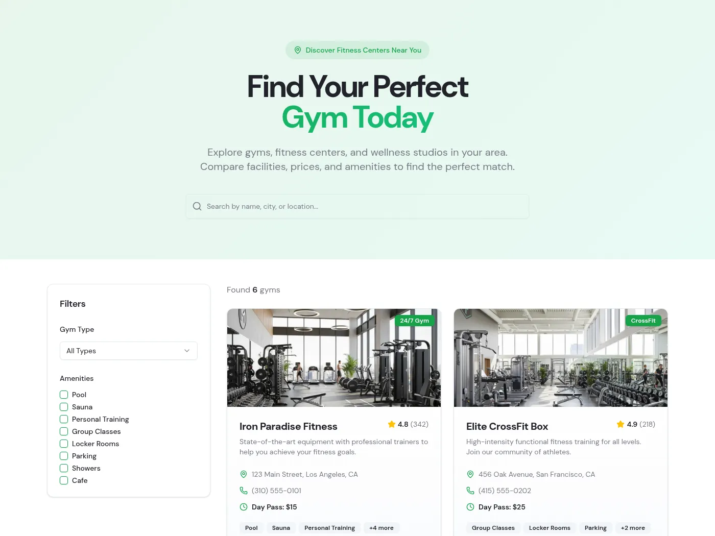 Gym Finder - Discover Nearby Fitness Centers