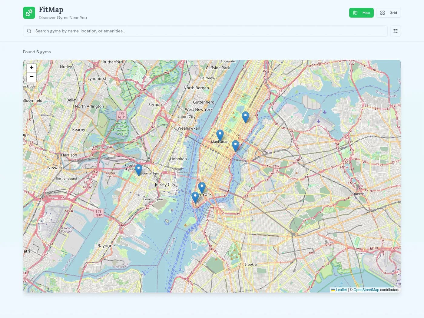FitMap: Discover Gyms Near You