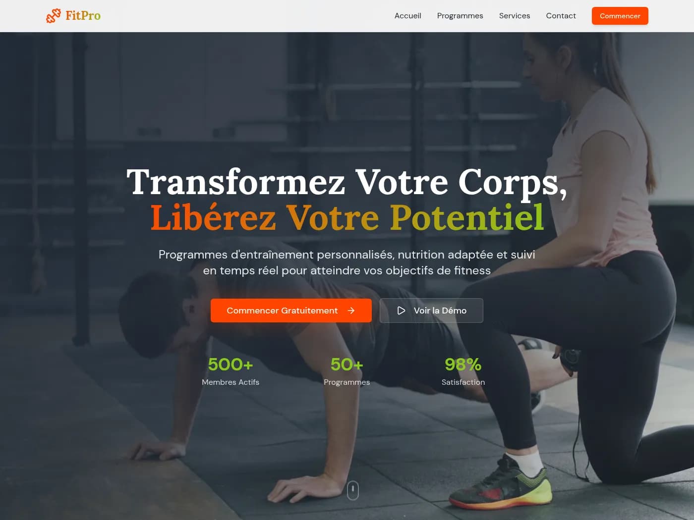 Fitness Website