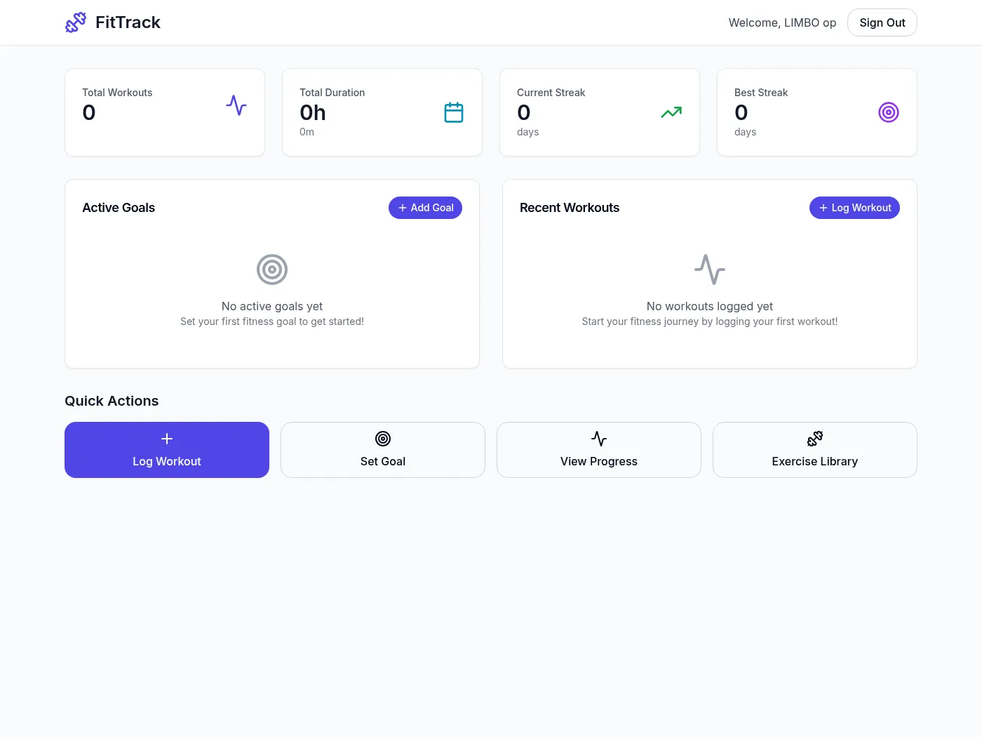 FitTrack - Personalized Fitness Dashboard