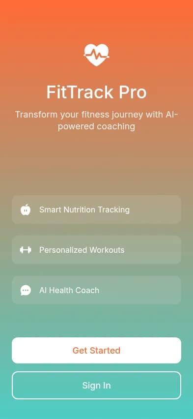 FitTrack Pro: Cross-Platform Fitness & Nutrition App with AI Coaching