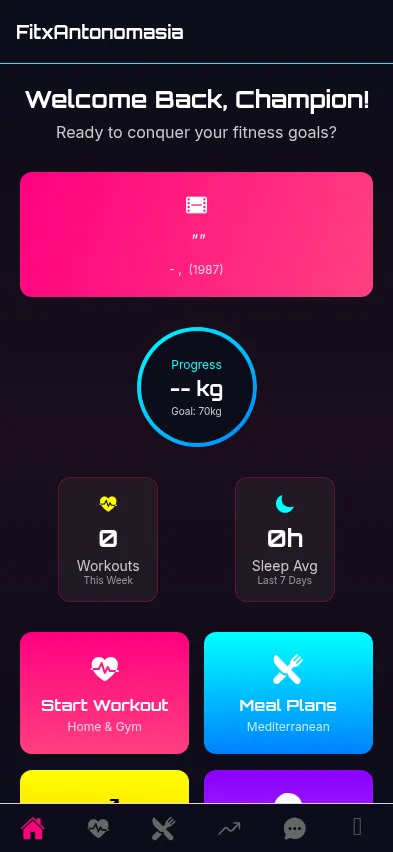 FitxAntonomasia: 80s-Inspired Health & Fitness App for Over-40s