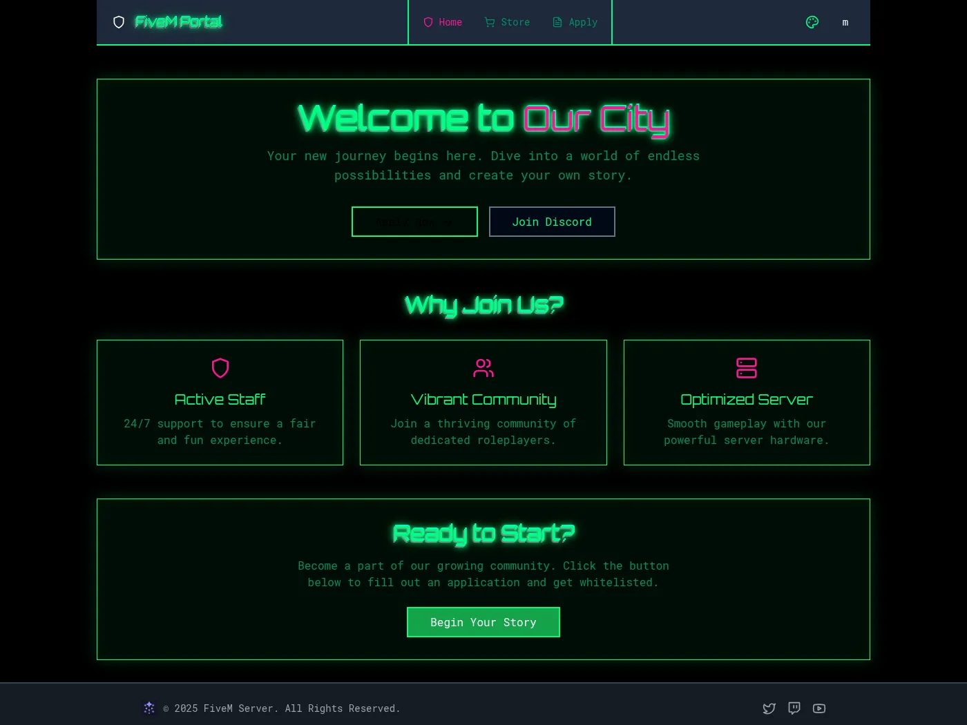 FiveM Server Community Portal