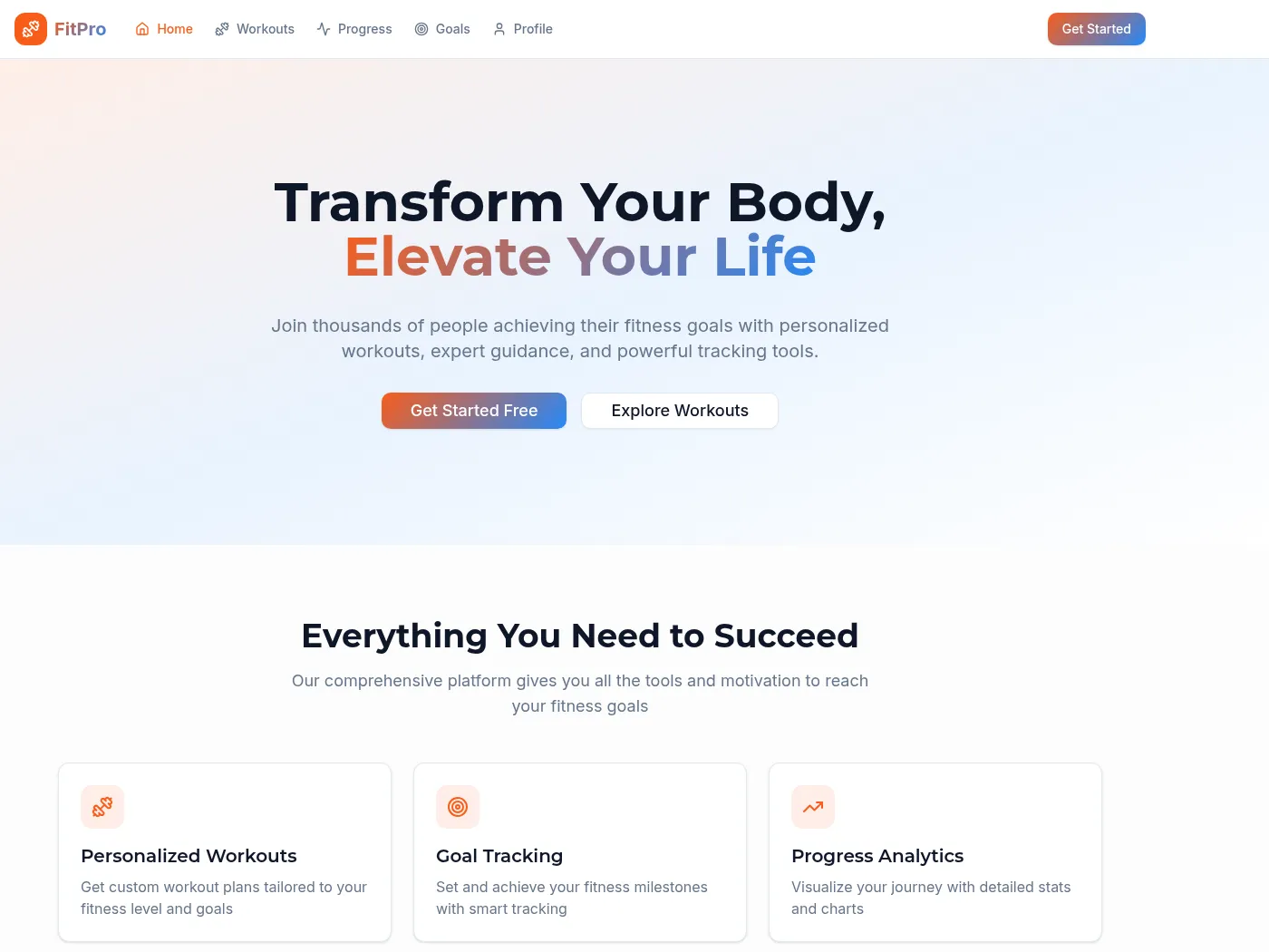 FizzUp-Style Fitness App