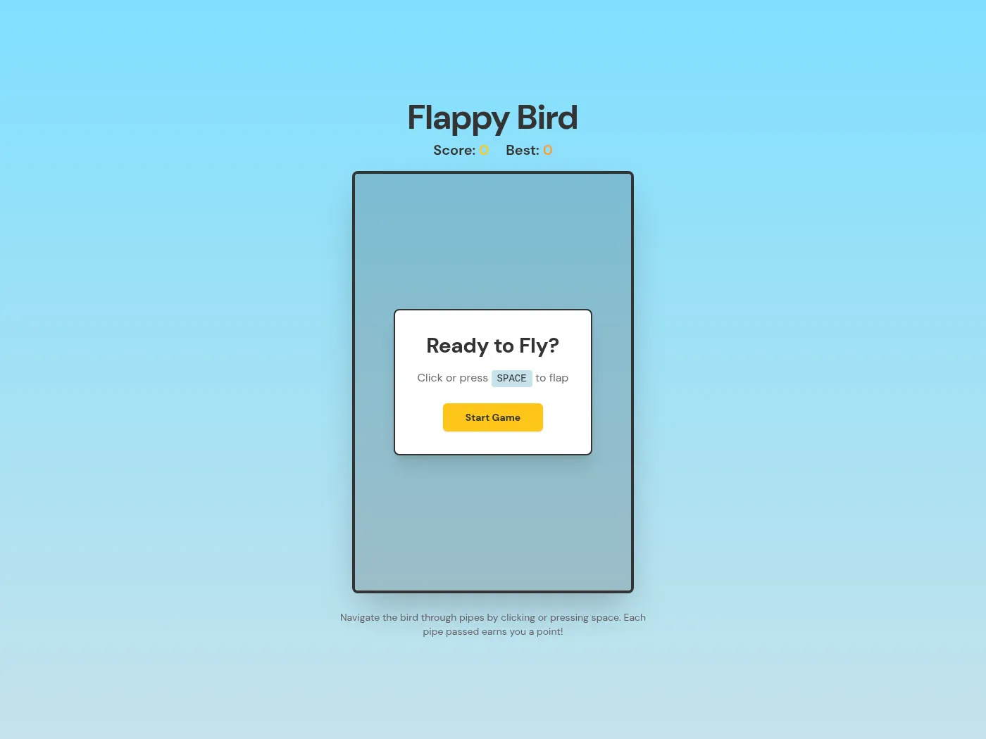 Flappy Bird-Inspired Web Game
