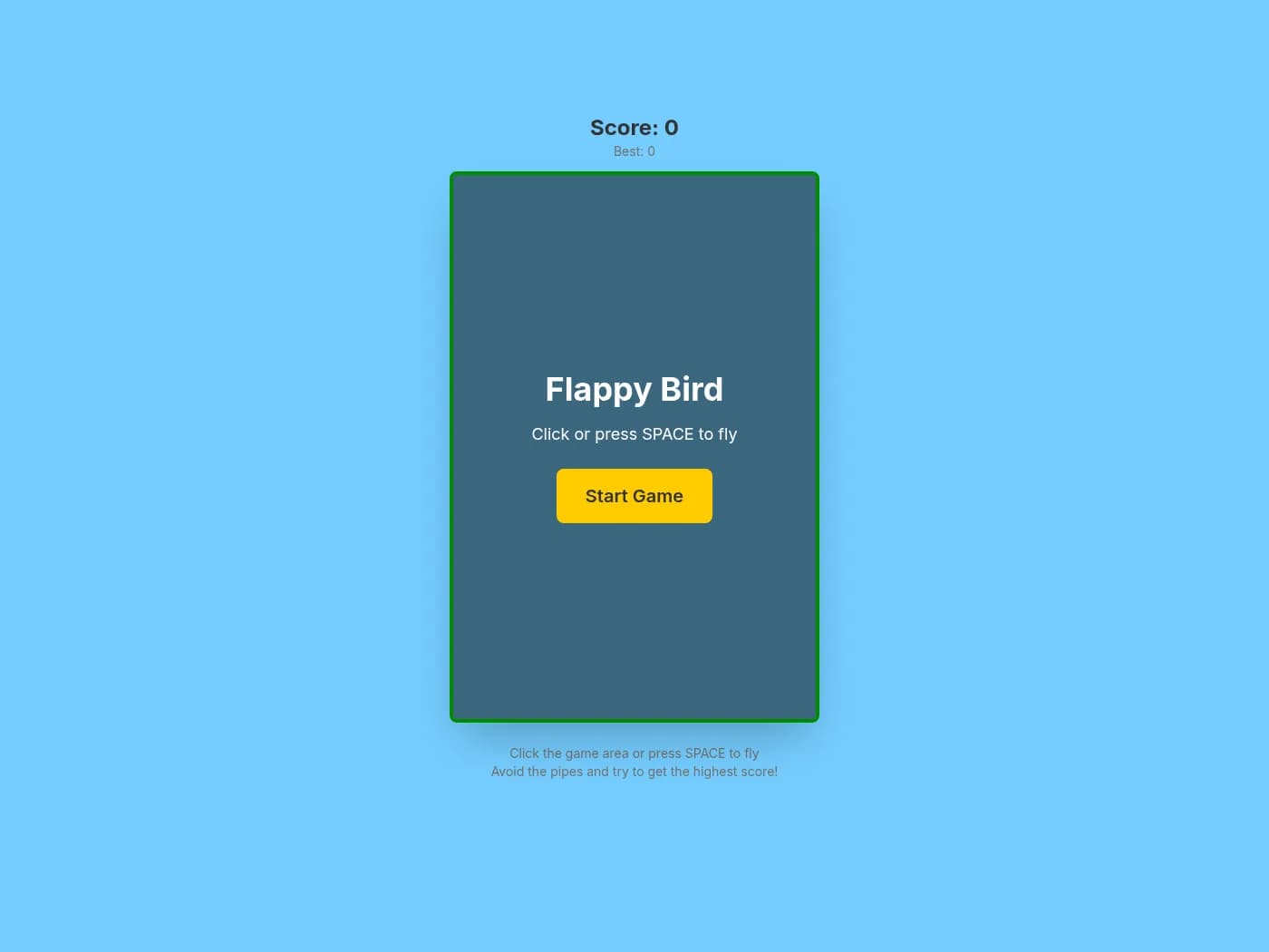 Flappy Bird Game Classic Remake