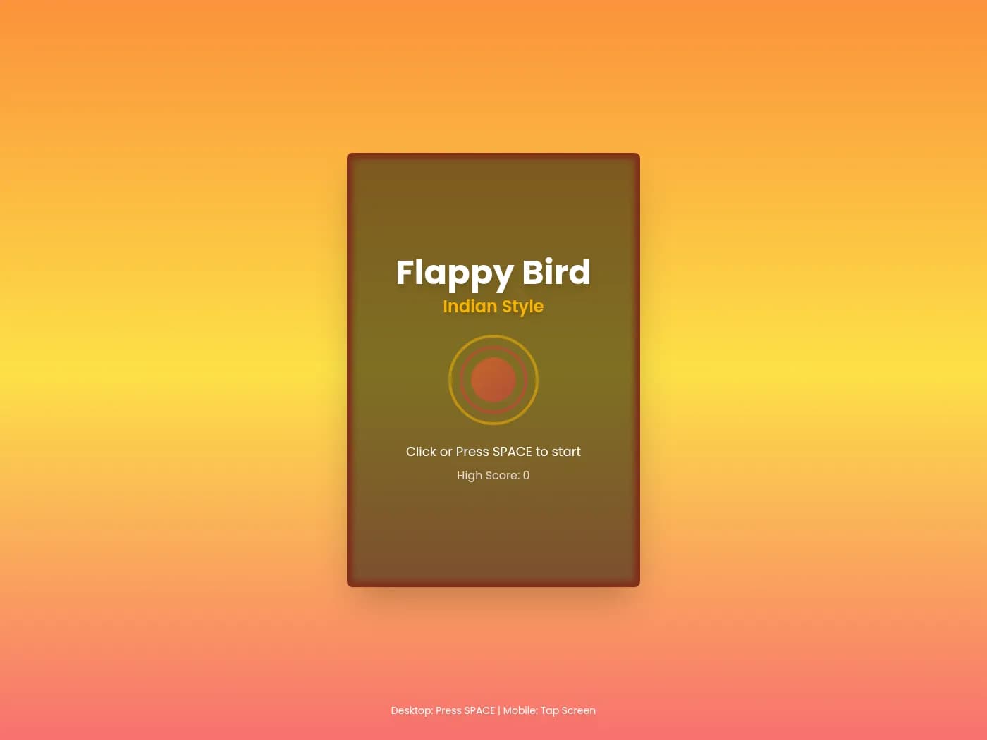Flappy Bird: Indian Style