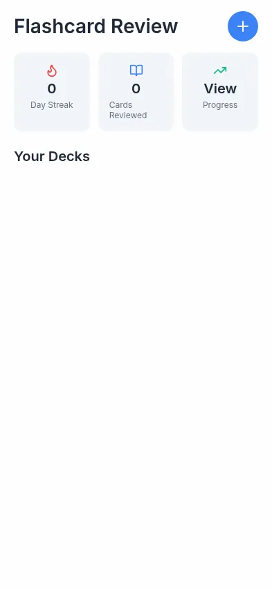 Flashcard Retention Mobile App
