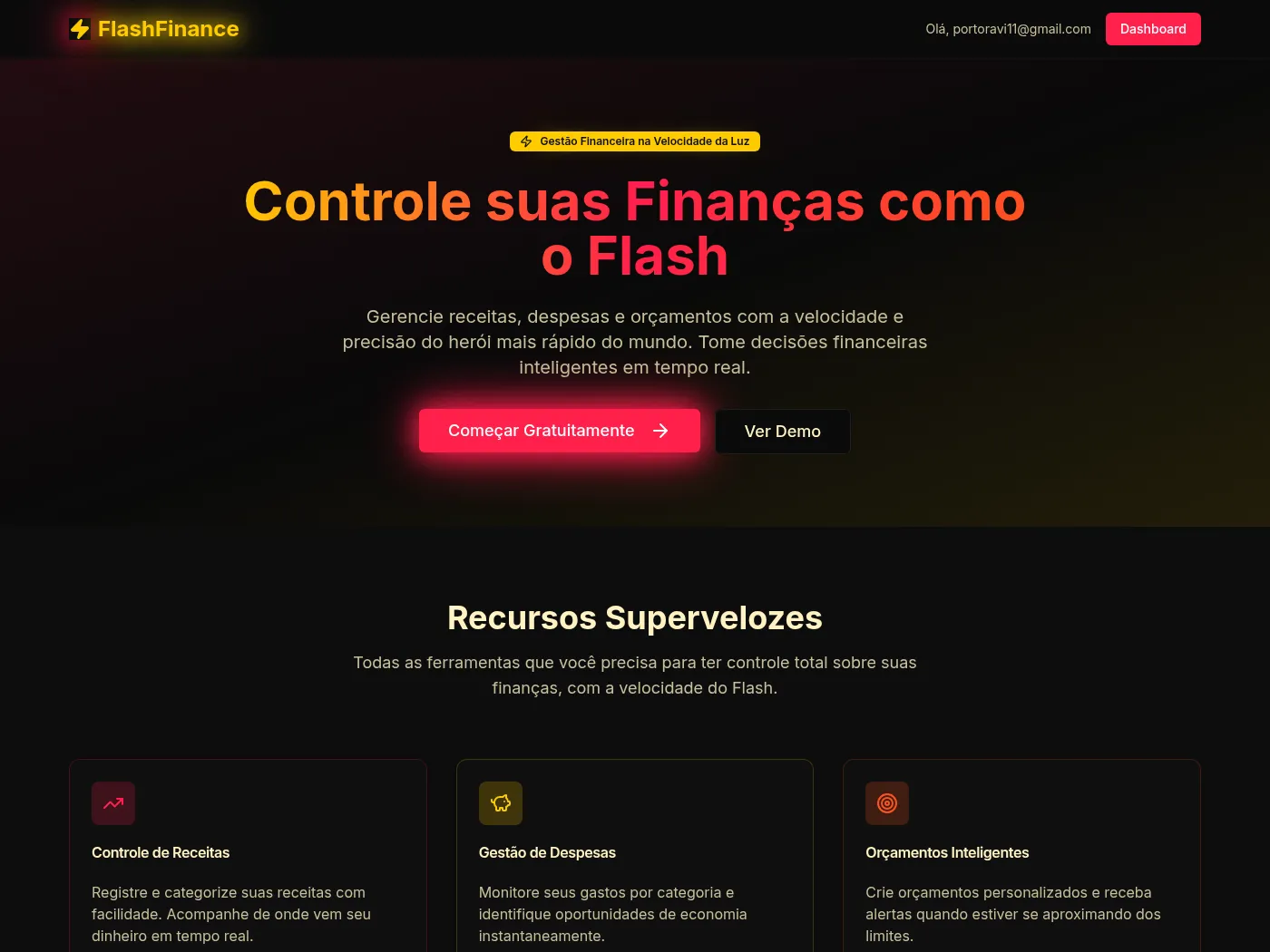FlashFinance - Gestão Financeira Pessoal Inspirada no Flash