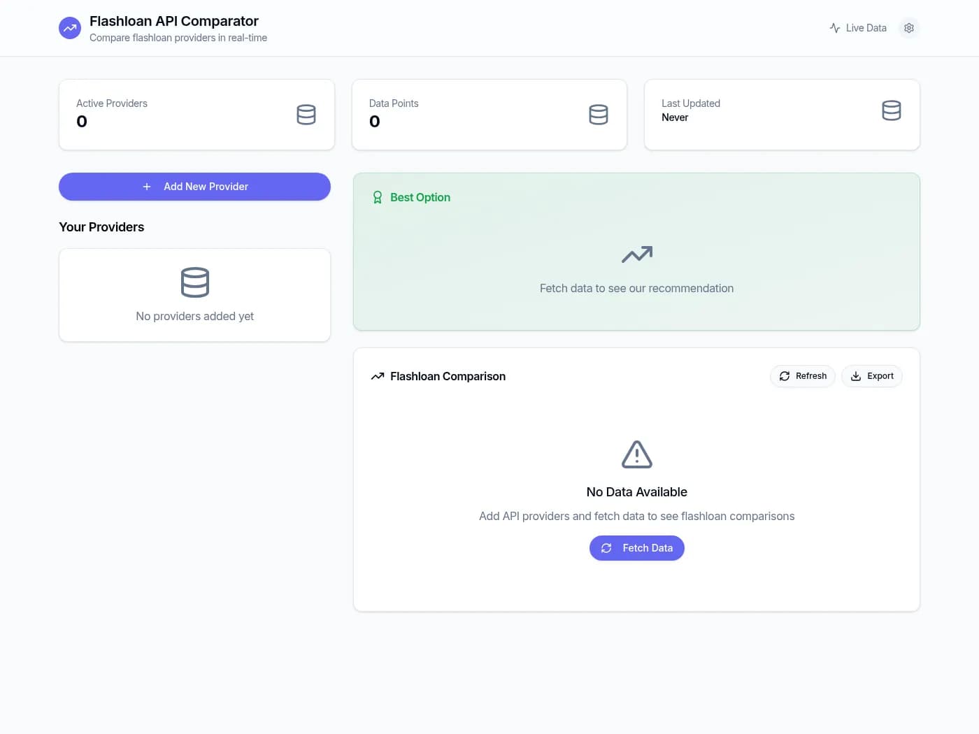 Flashloan API Comparator