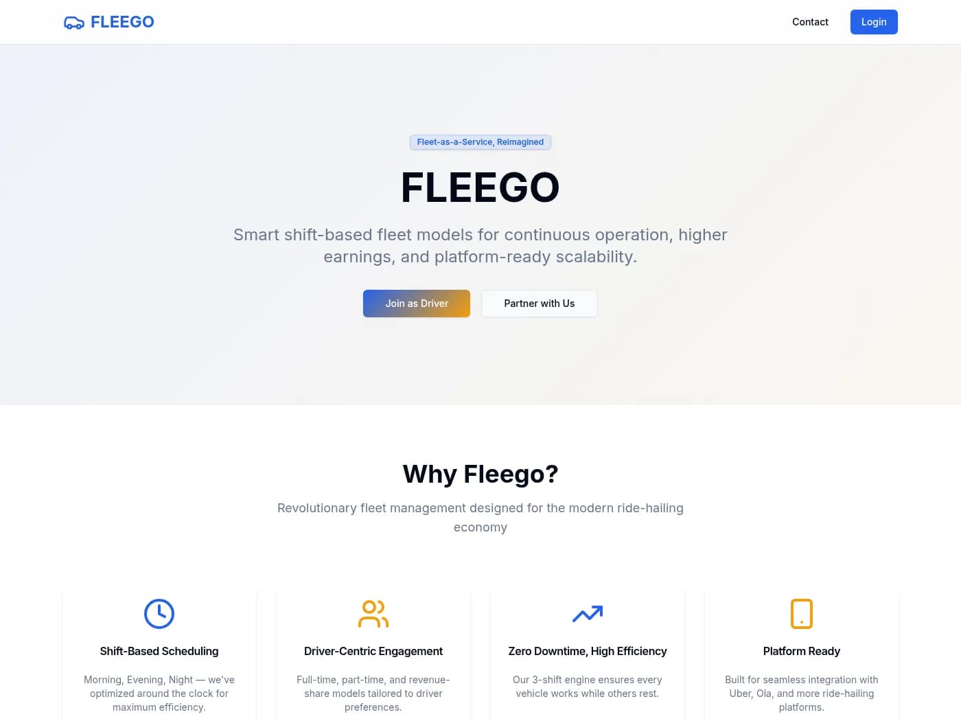 Fleego Fleet Management Platform