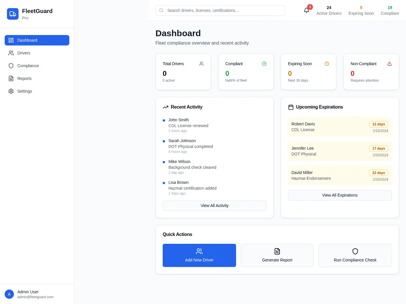Fleet Driver Background Management SaaS