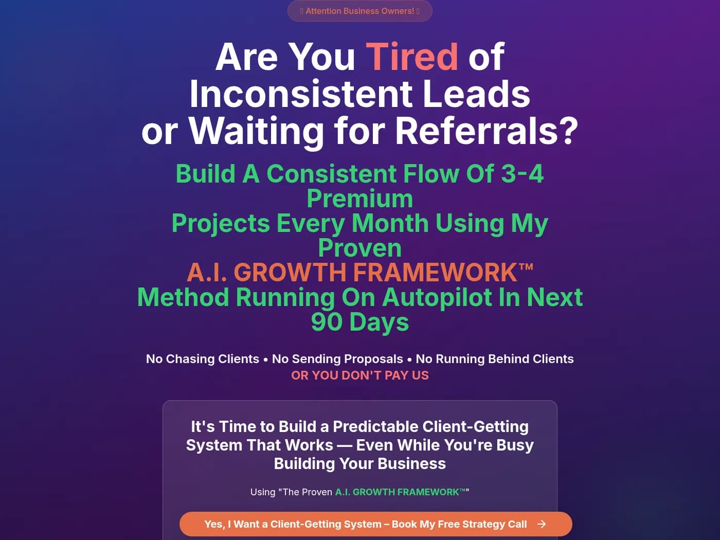 Personal Branding Landing Page Like FlexiFunnels