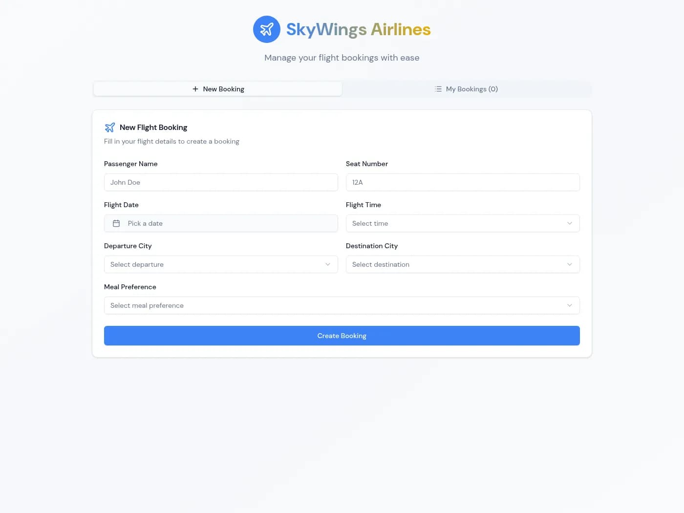 Flight Booking Management App