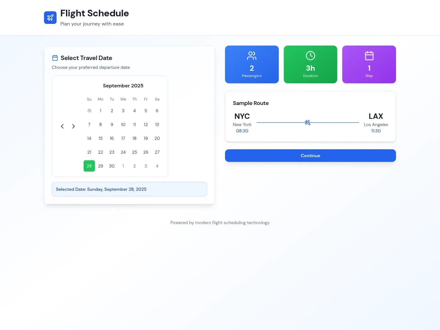 Flight Schedule with Skyscanner Backpack & Calendar Integration