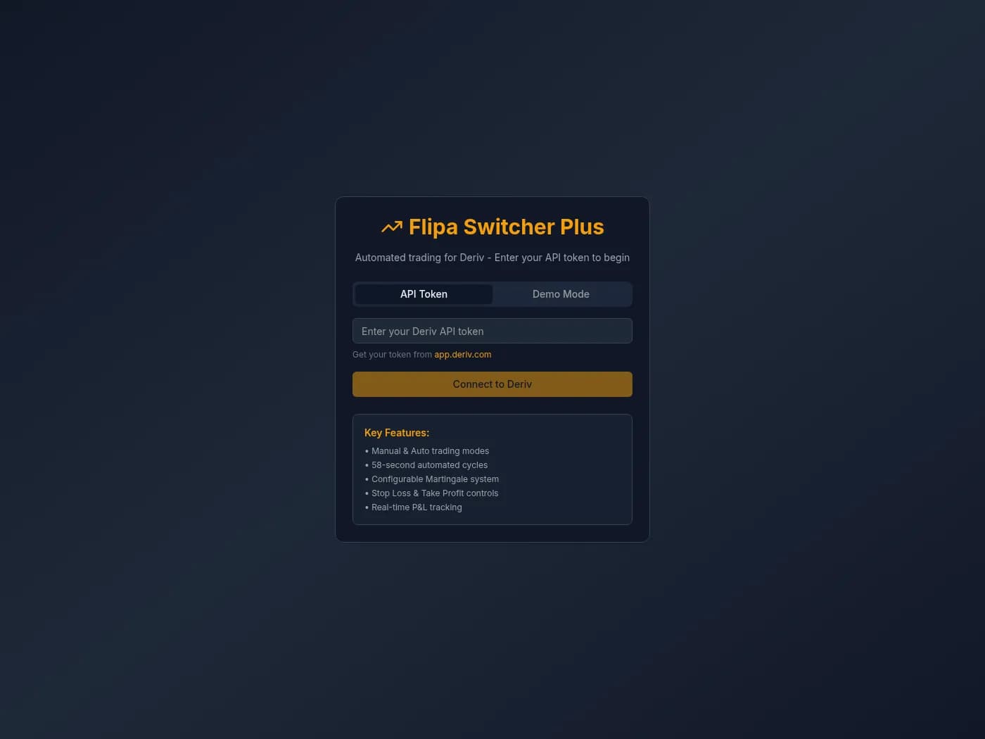 Flipa Switcher Plus – Automated Deriv Trading MVP