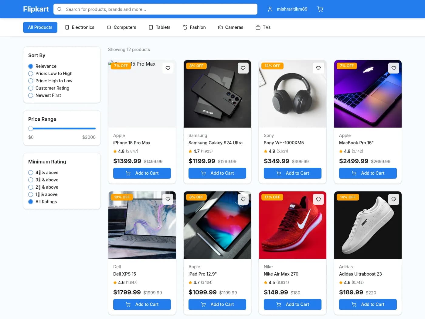 Flipkart E-Commerce Platform