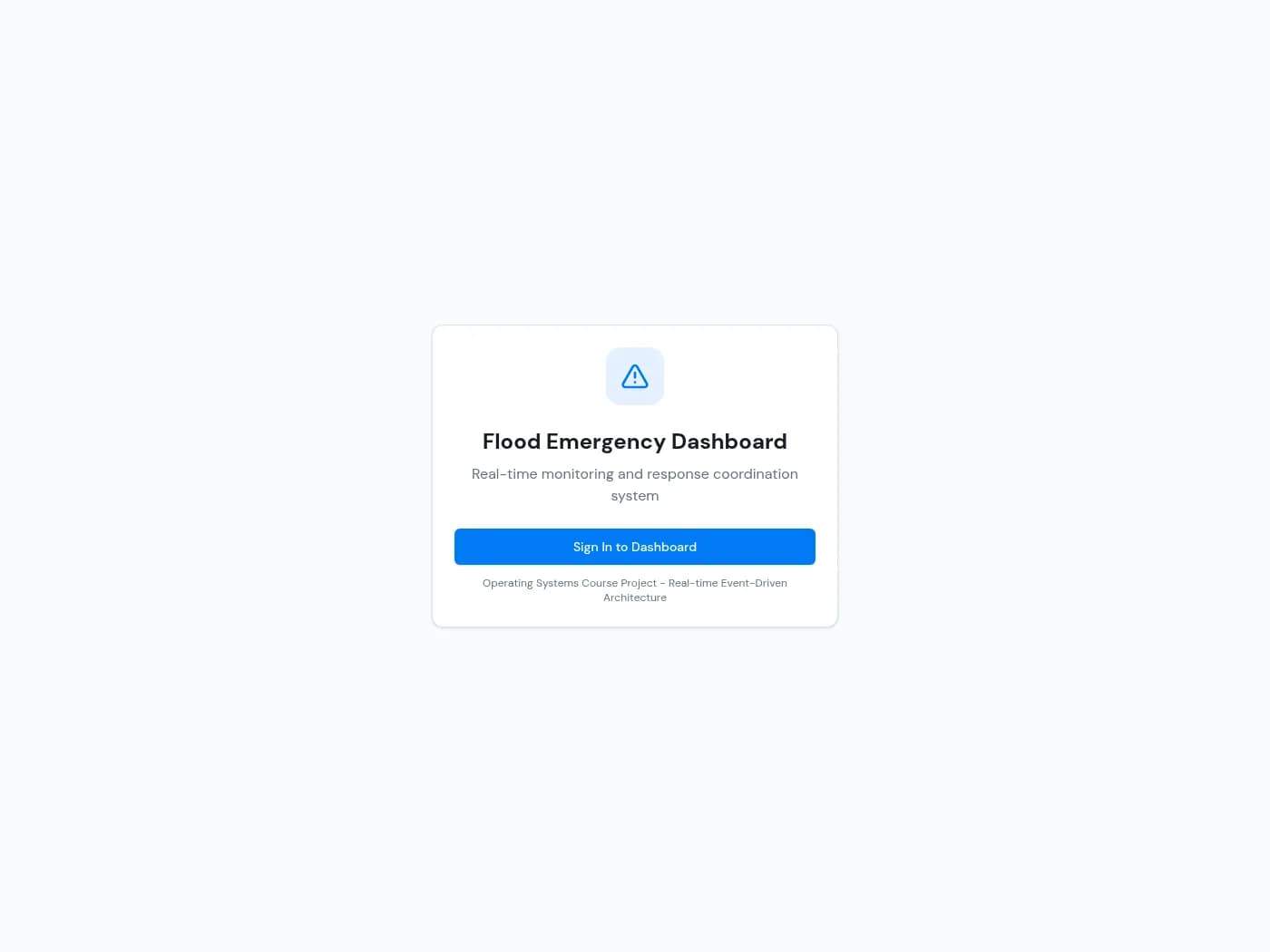 Flood Emergency Dashboard & Response System