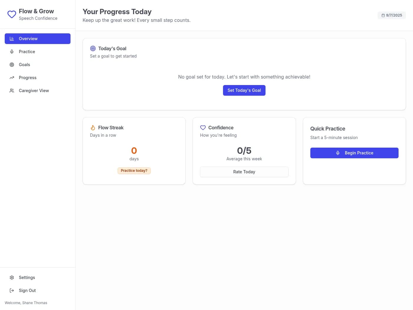 Flow & Grow: Speech Motivation and Confidence Dashboard for Aphasia Recovery