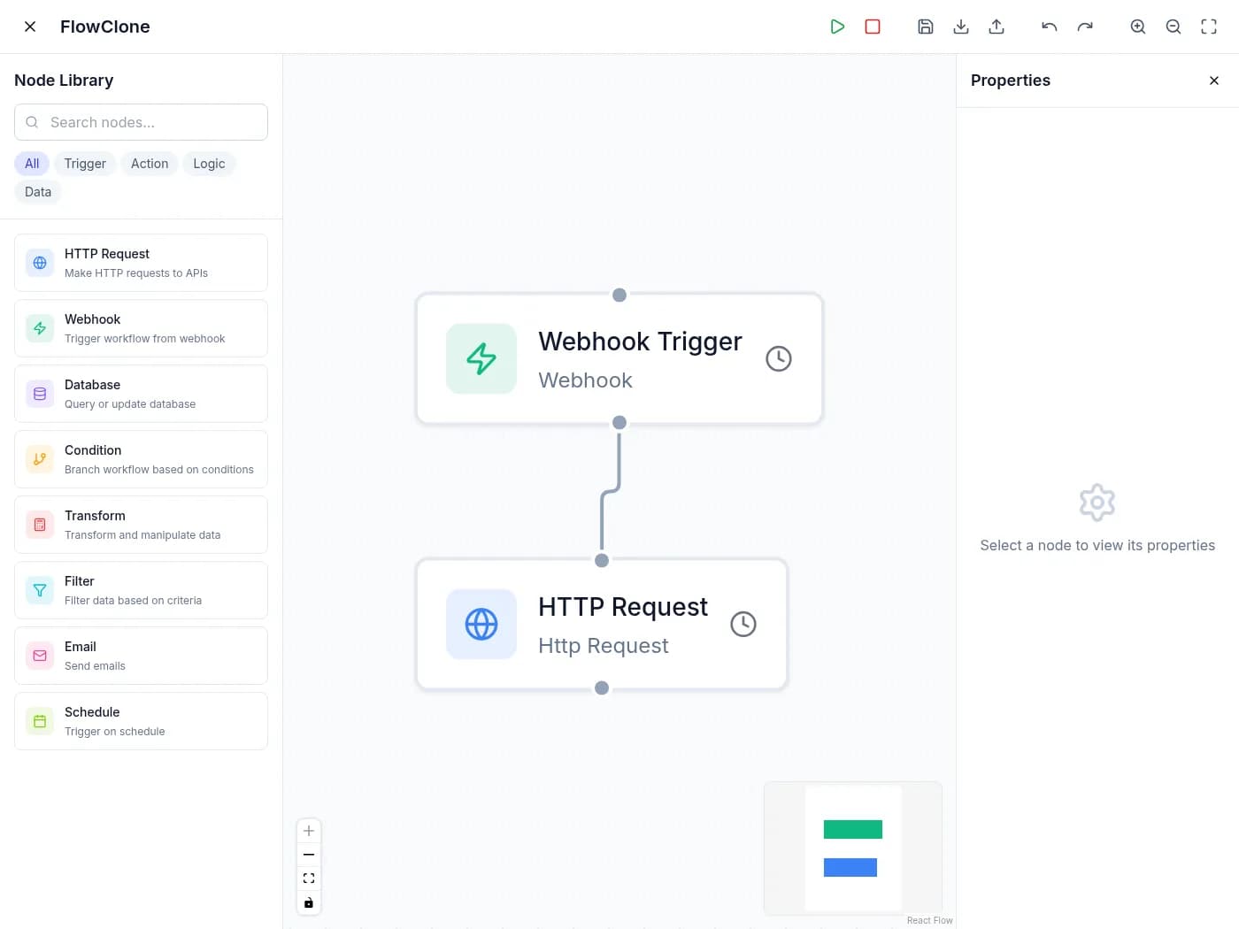 FlowClone: Visual Workflow Automation Platform